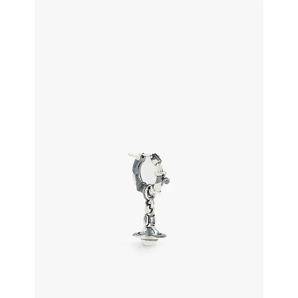 Vivienne Westwood Pauliana Single Drop Earring - Oxi Silver
